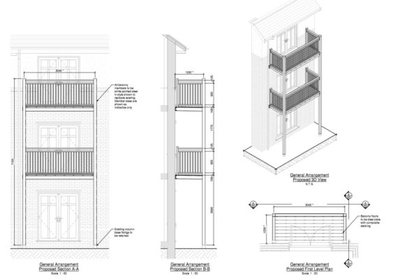 Balcony Repair - Michael Aubrey Partnership Ltd